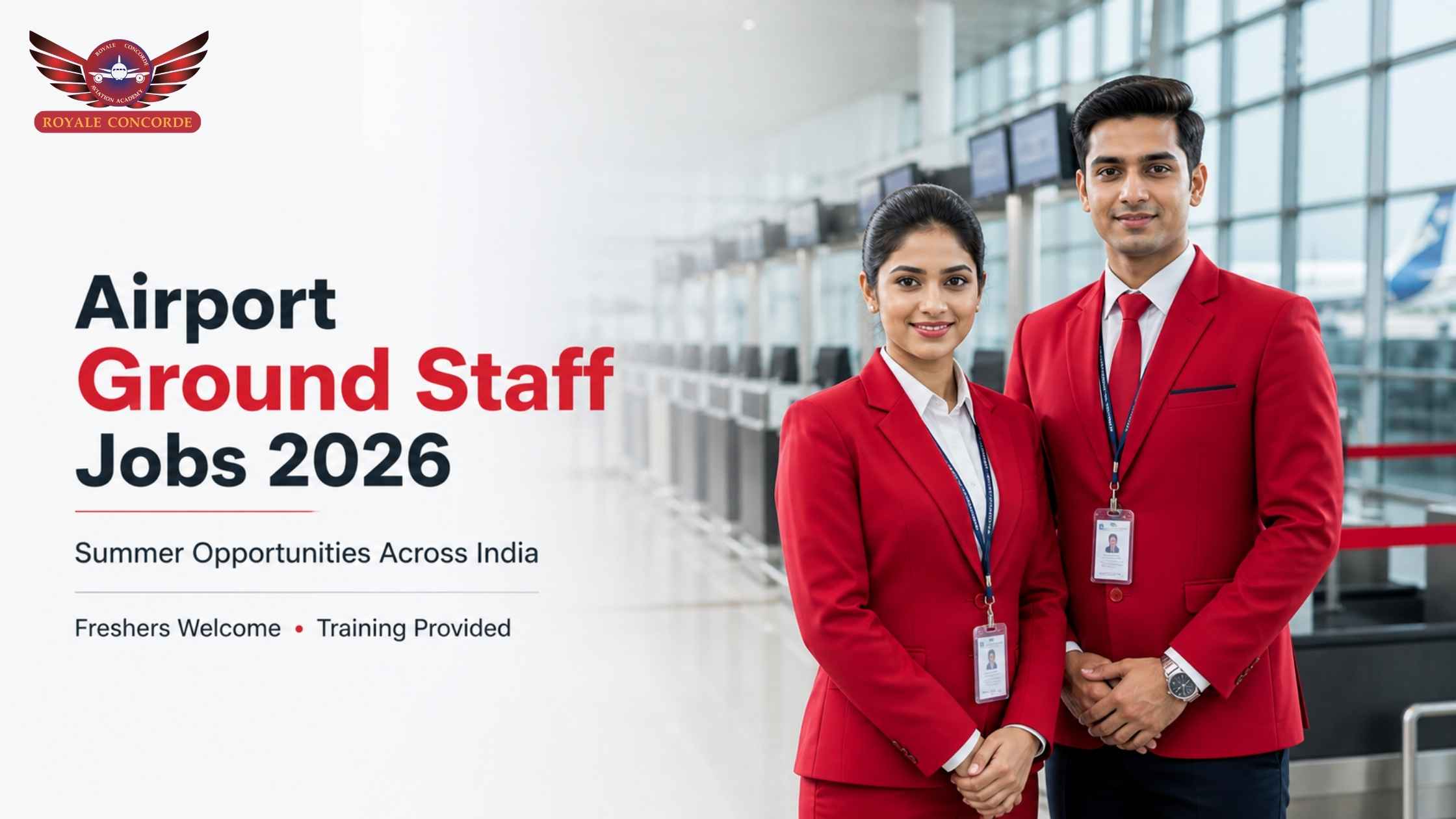 Airport Ground Staff Jobs Summer 2026 India - Royale Concorde Aviation ...